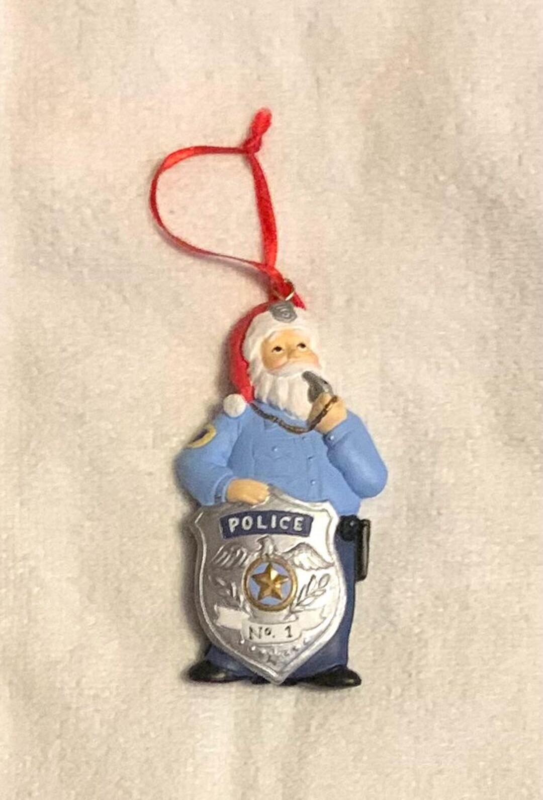 Christmas Ornament Santa Police Officer #1 From Midwest of Cannon Falls ...
