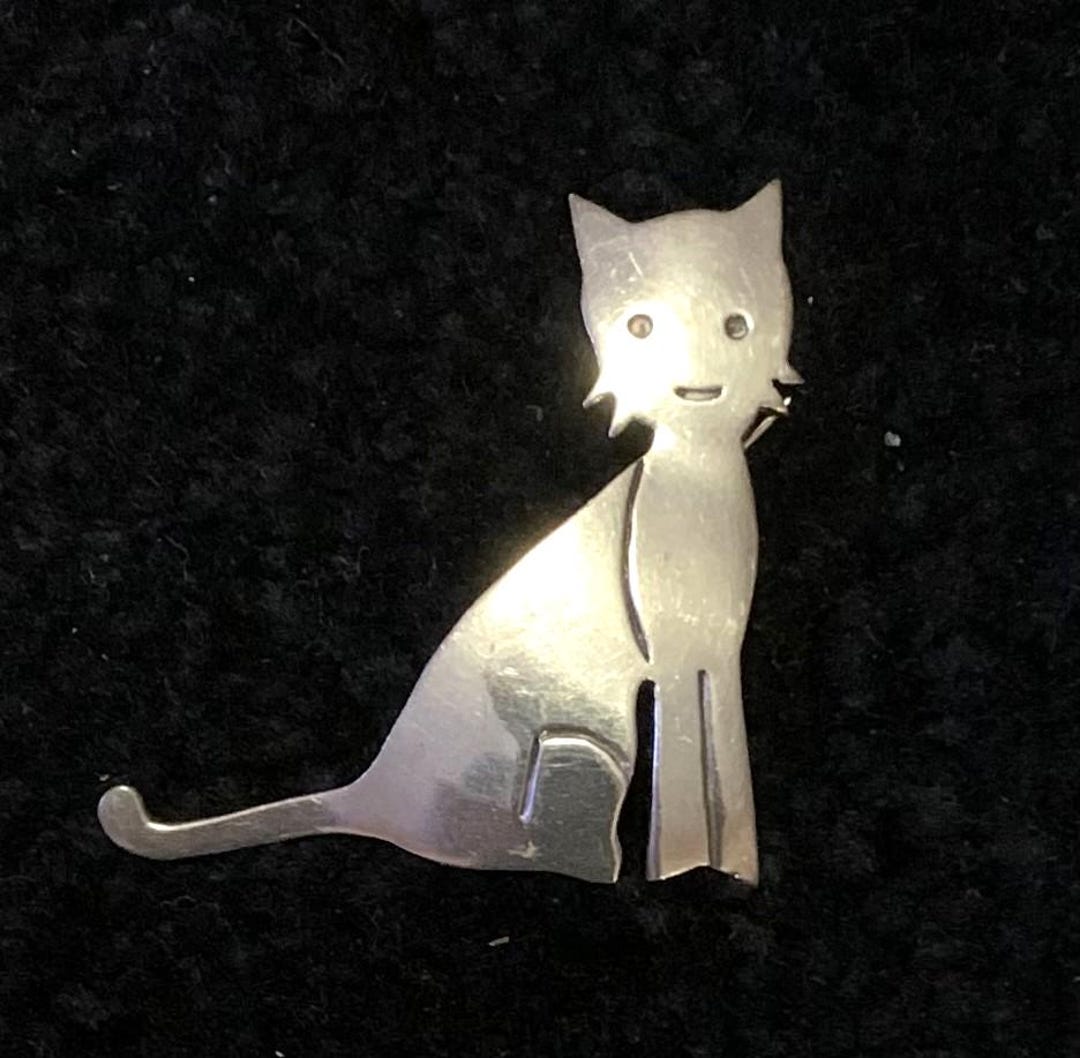 Vintage Sterling Silver Cat Pin Mexico Id # TC-74 - Etsy