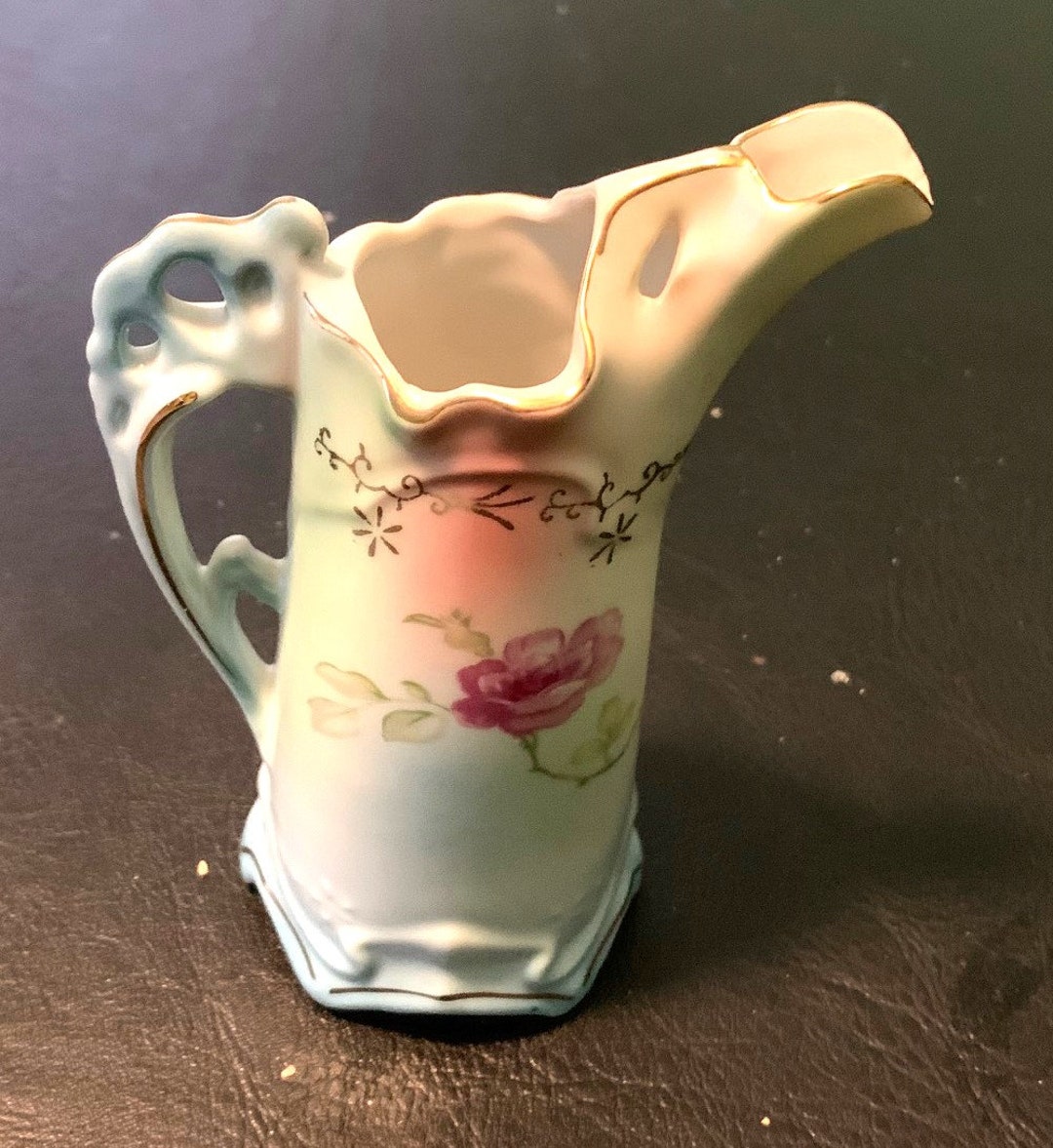 Vintage RS Prussia Small Porcelain Pitcher - Etsy