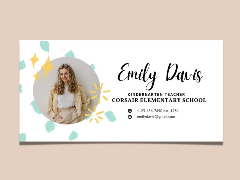 Modern Teacher Email Signature Collection - Elevate Your Communication ...