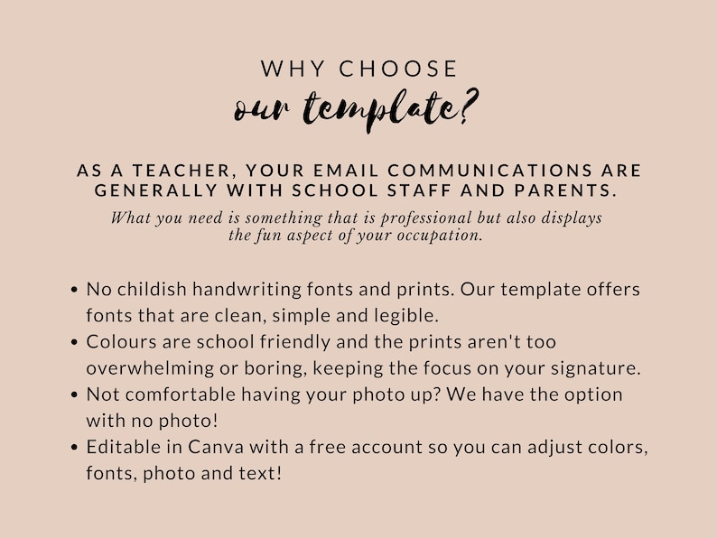 Modern Teacher Email Signature Collection - Elevate Your Communication ...