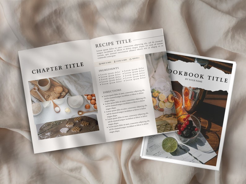 Cookbook Template Custom Recipe Book Template, Printable Recipe Book ...