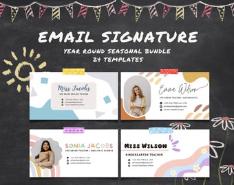 Modern Teacher Email Signature Collection - Elevate Your Communication ...