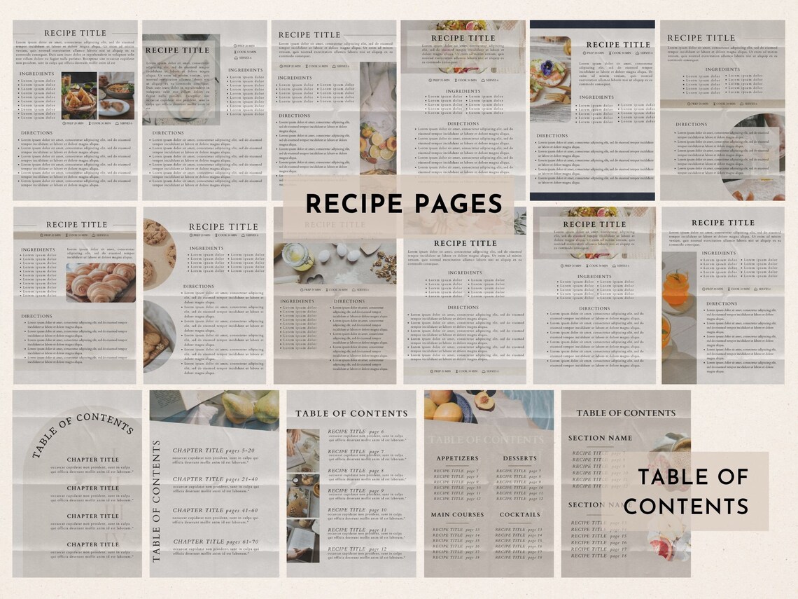 Cookbook Template Custom Recipe Book Template, Printable Recipe Book ...