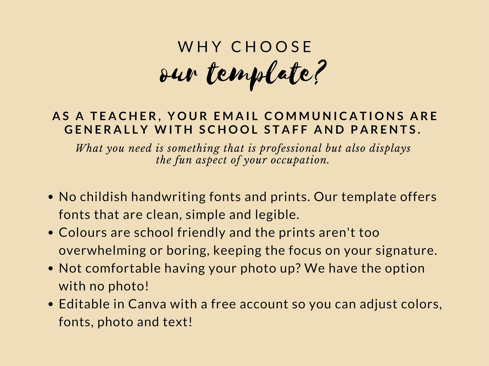 Email Signature Teacher Editable Canva Template, Seasonal Bundle Boho ...