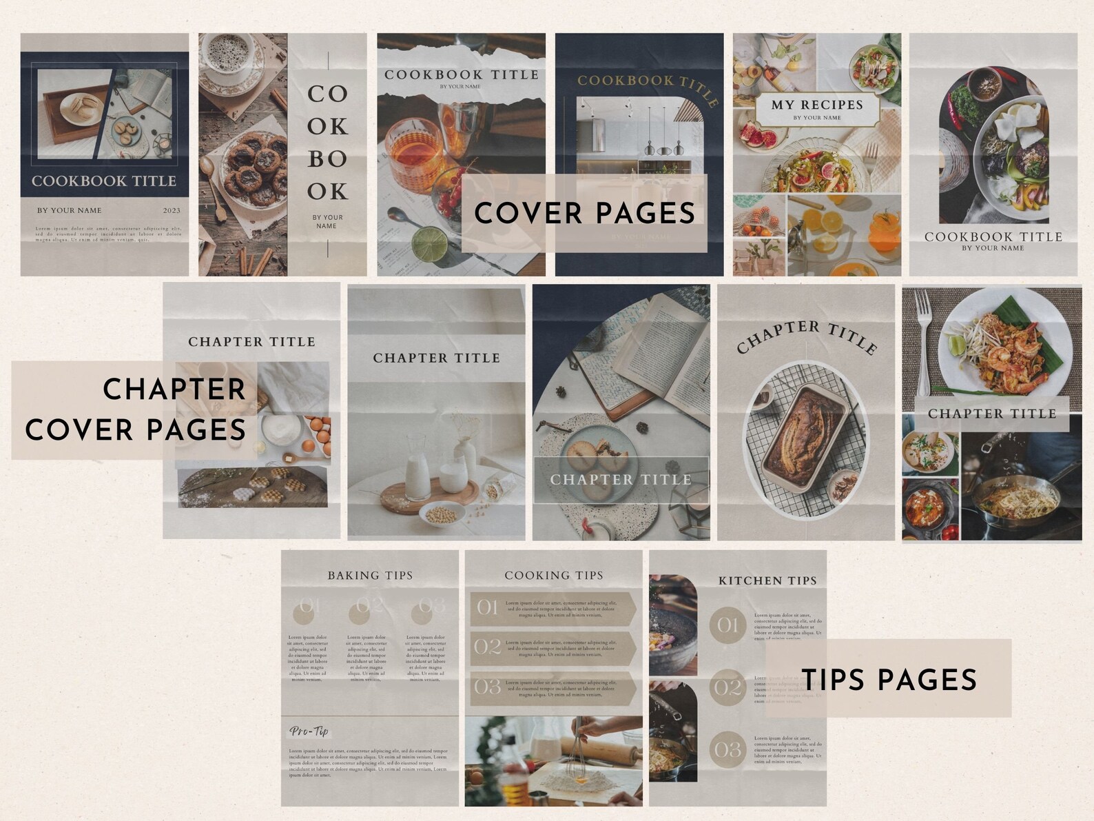 Cookbook Template Custom Recipe Book Template, Printable Recipe Book ...