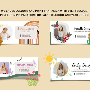 Email Signature Teacher Editable Canva Template, Seasonal Bundle Boho ...