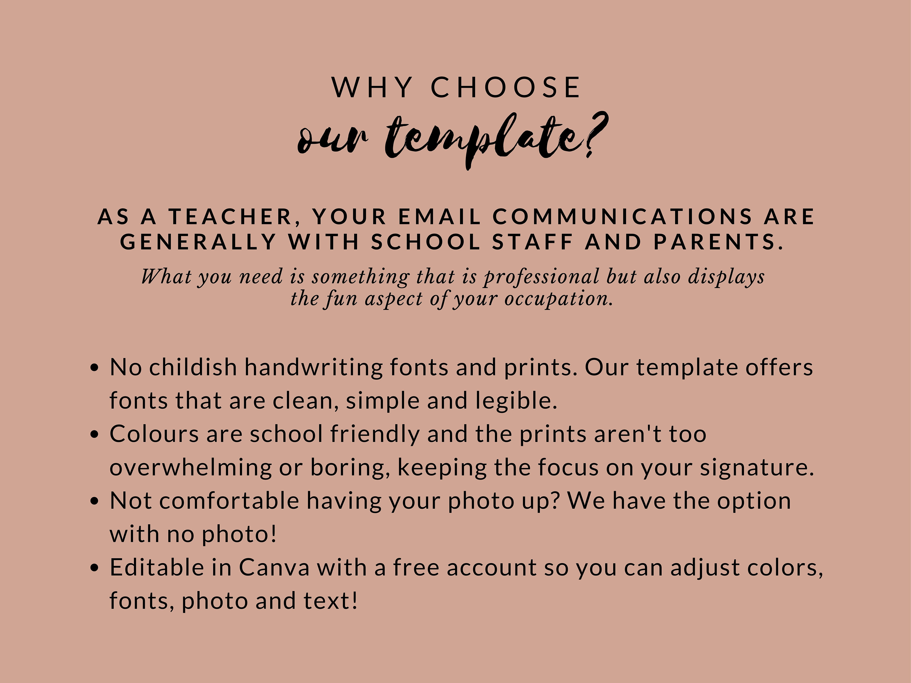 Email Signature Teacher Editable Canva Template, Autumn Boho Rainbow ...