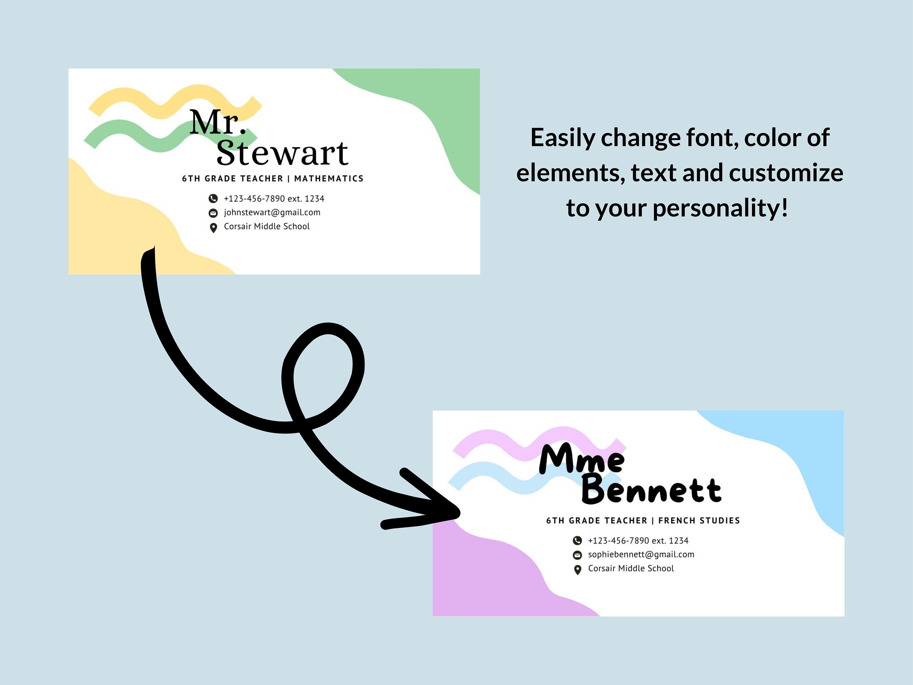 Email Signature Teacher Editable Canva Template, Gmail Outlook ...