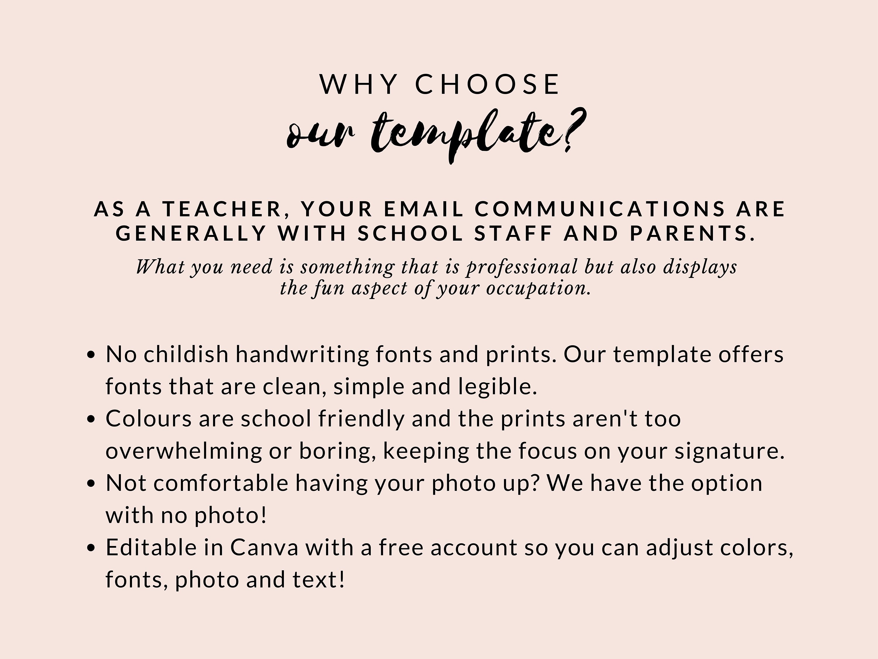 Email Signature Teacher Editable Canva Template, Spring Boho Rainbow ...