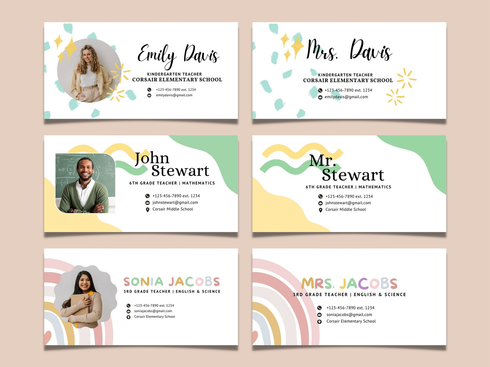 Modern Teacher Email Signature Collection - Elevate Your Communication ...