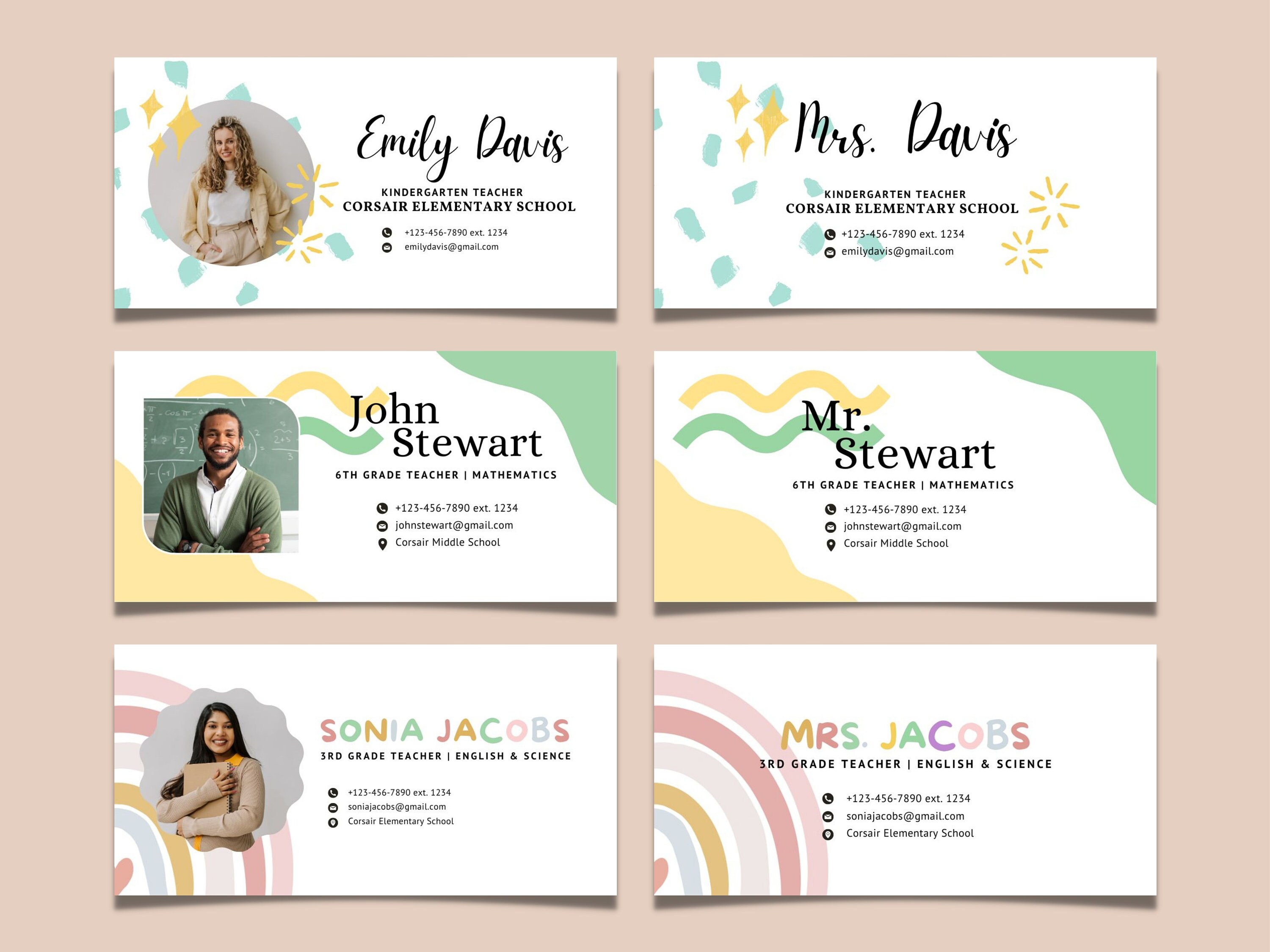 Modern Teacher Email Signature Collection - Elevate Your Communication ...