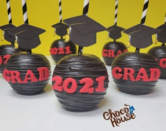 Graduation Chocolate Candy Apples/10 Apples - Etsy