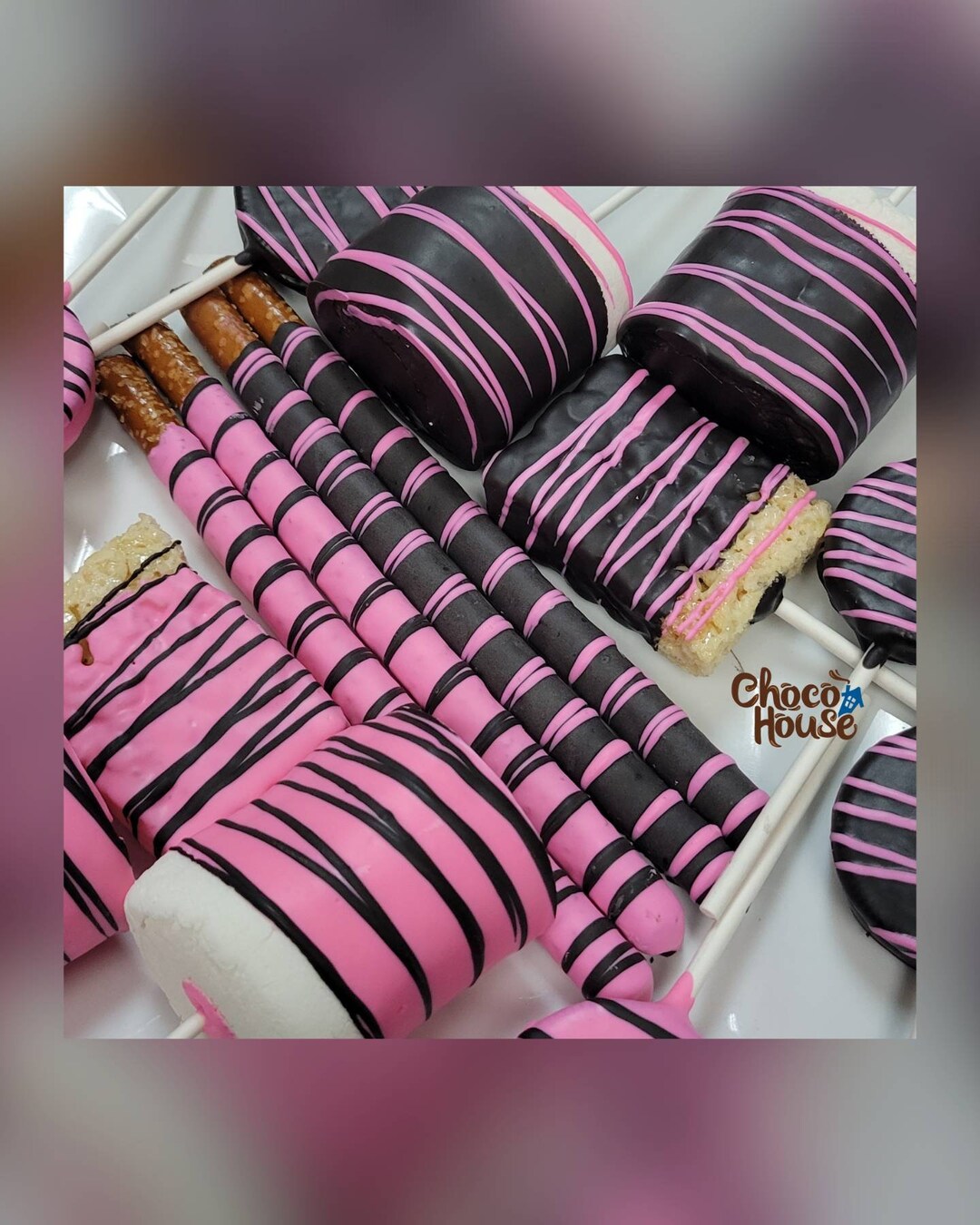 Black and Bright Pink Color Party Treats/ Wedding, Anniversary ...