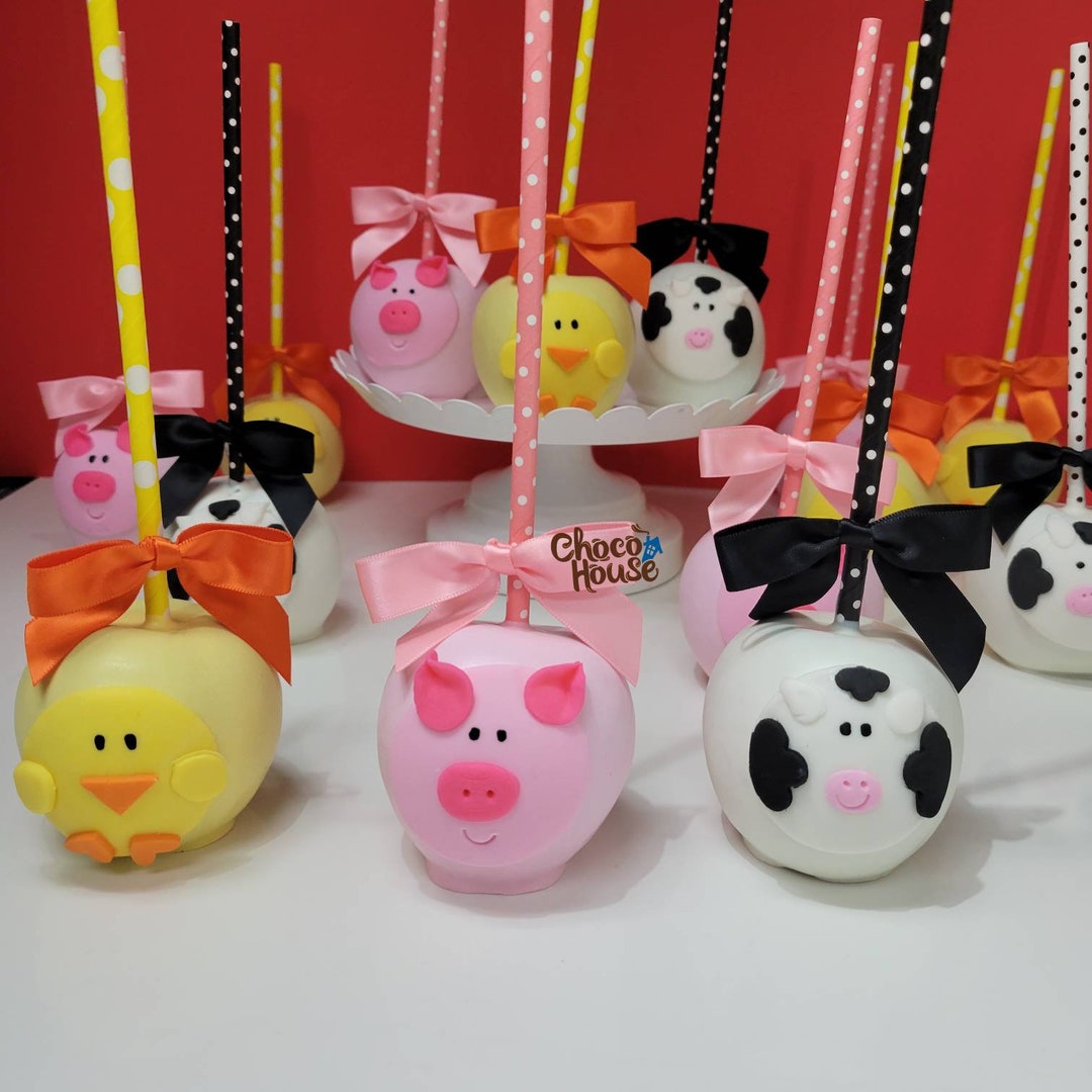 Farm Animals Chocolate Candy Apples. 10 Pcs - Etsy