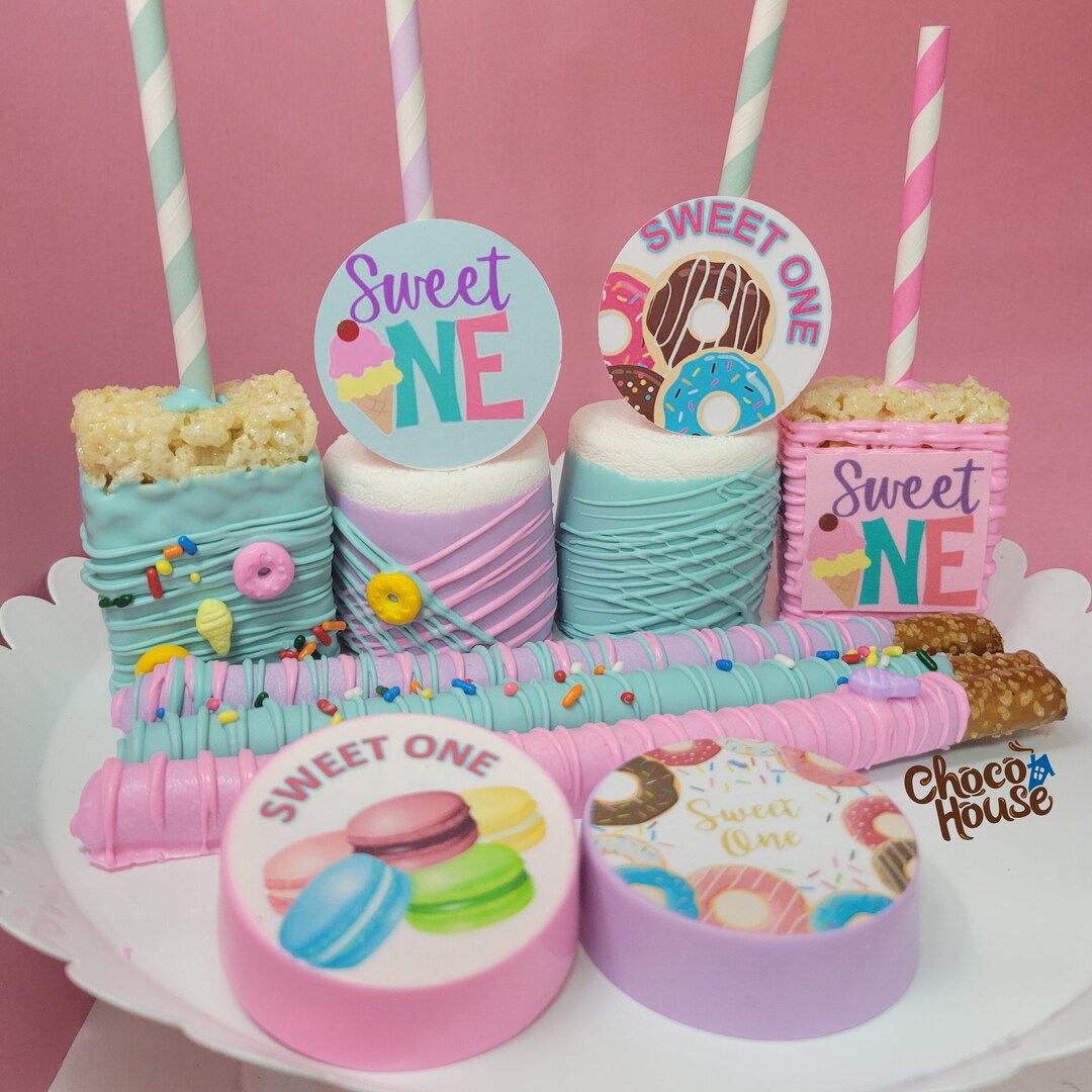 Sweet One, Party Favors. First Birthday Donuts Ice Cream Party Treats ...
