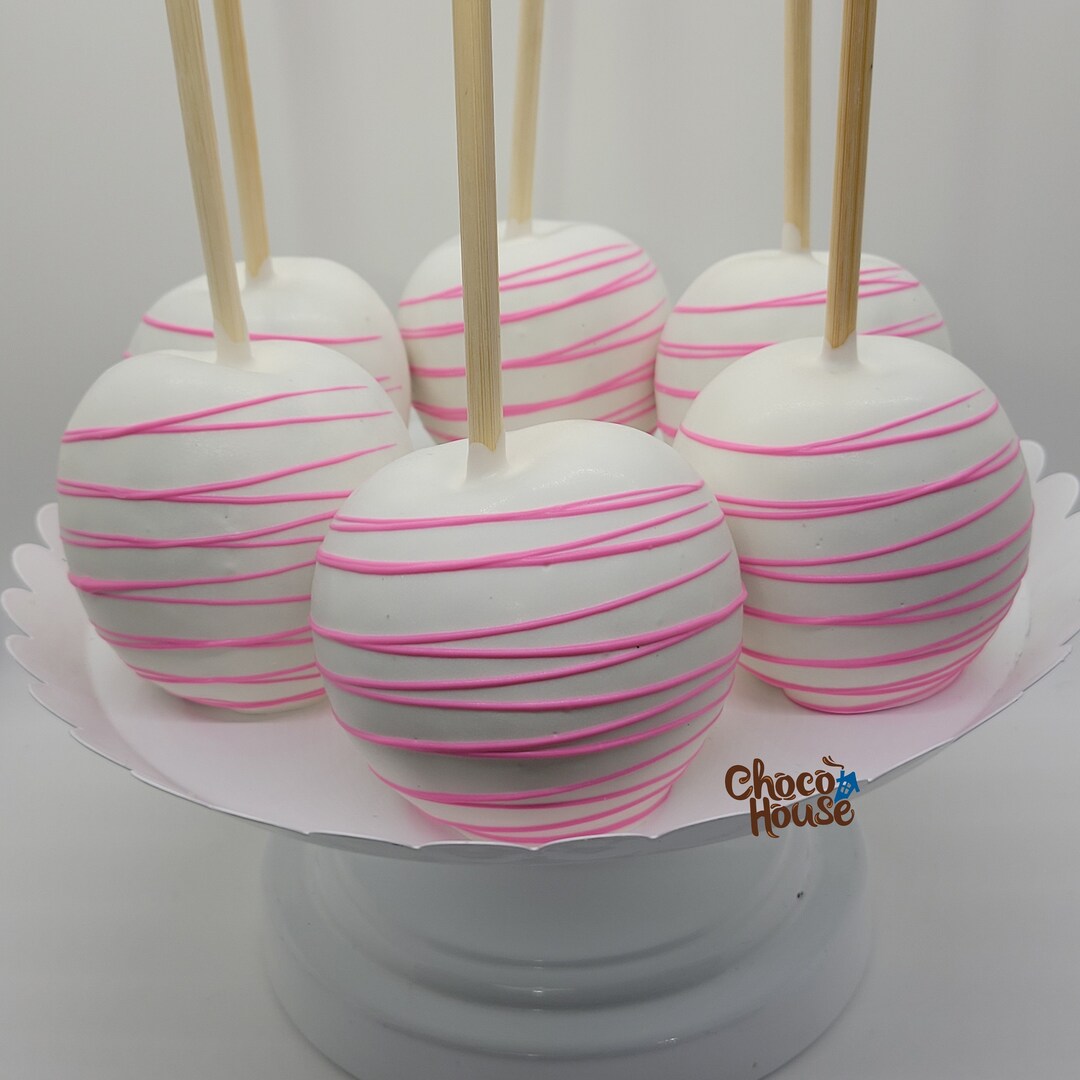 12 Chocolate Candy Apples, Candy Table. Birthday, Baby Shower. 12 Mini ...