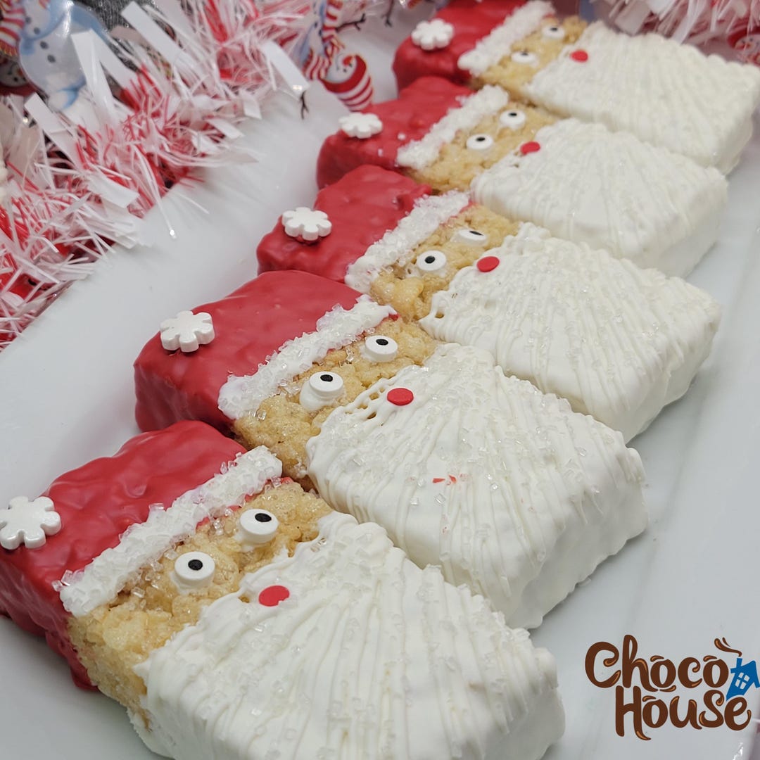 Santa Claus Rice Krispie Christmas Party Favors. 12 Pieces - Etsy