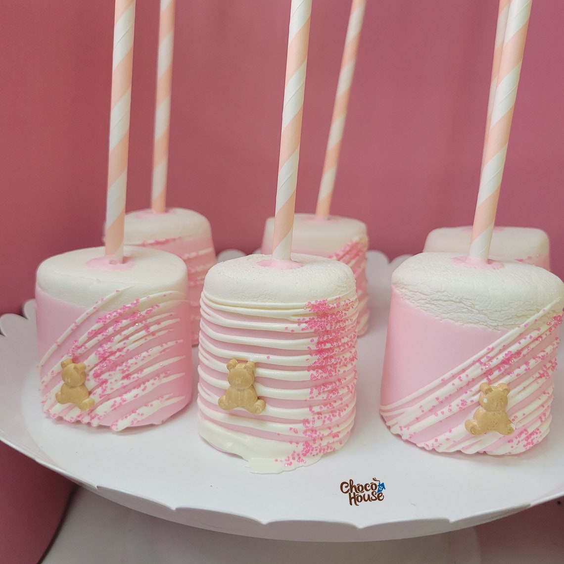 48 Teddy Bear Treats Bundle. Baby Shower. Party Favors. Baby Girl. 48 ...