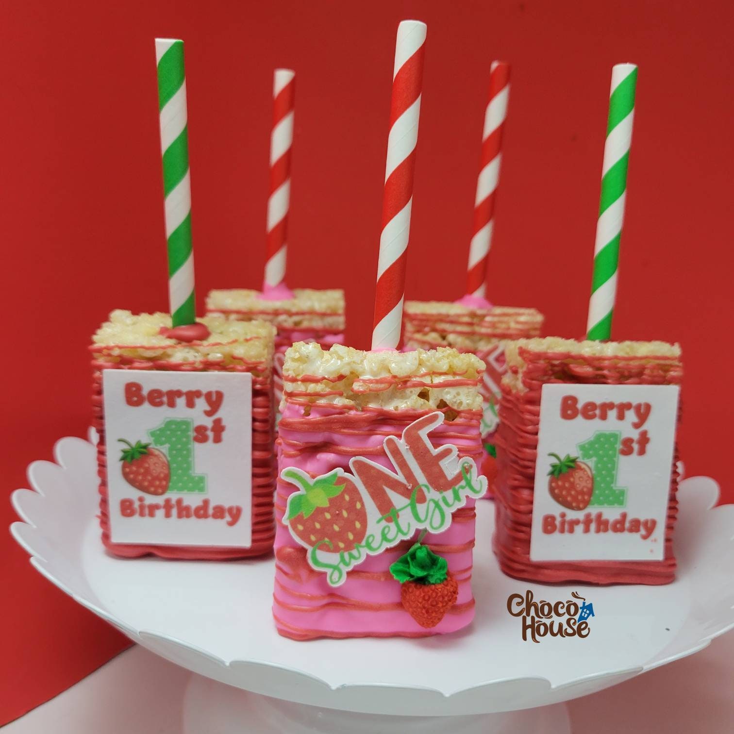 Berry 1st Birthday Party Favors. Chocolate Treats. 48 Pcs - Etsy