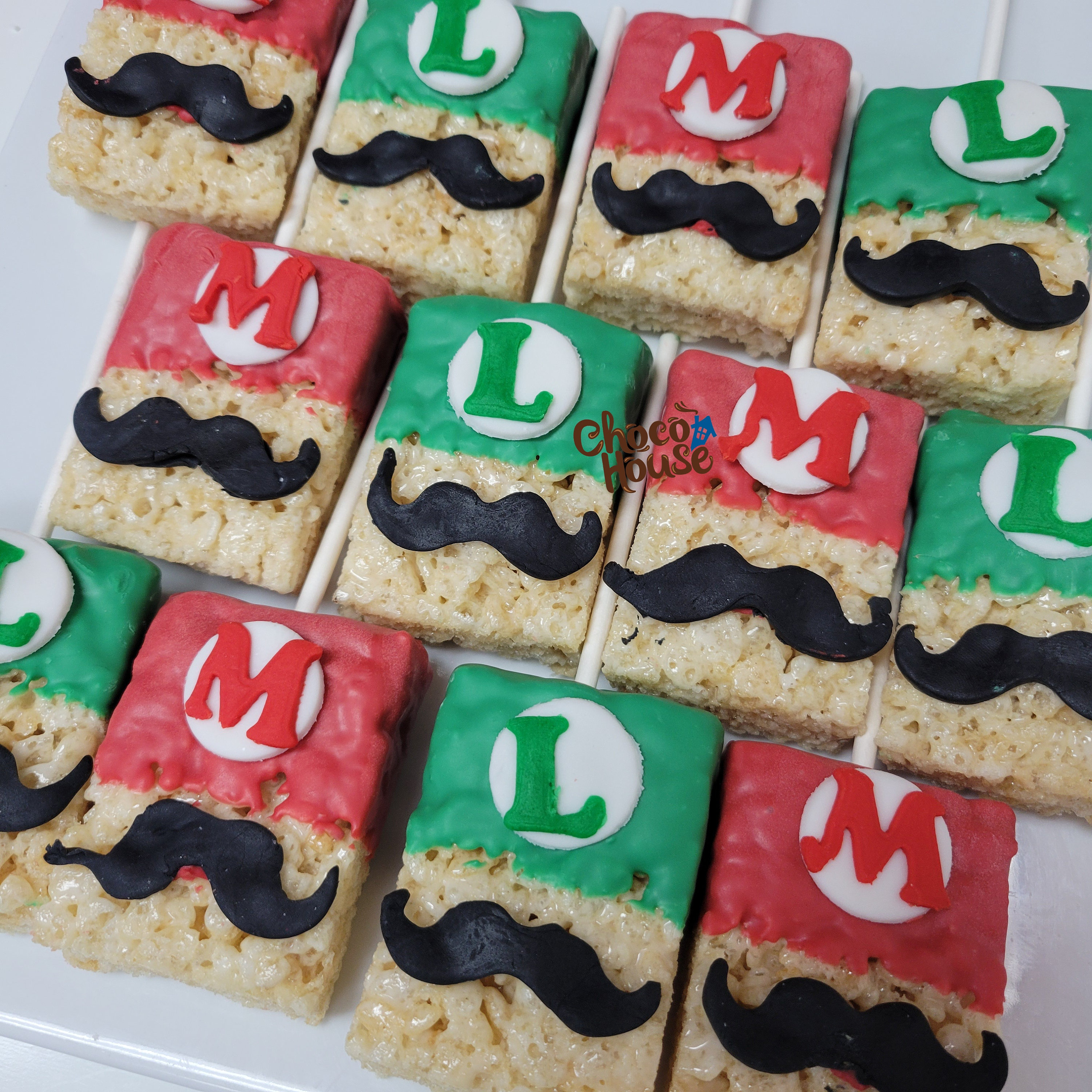 Kids Rice Krispie Mario Inspired Party Favors. 12 Ct - Etsy