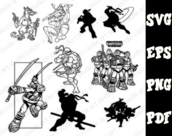Ninja Turtles Svg Silhouette - Etsy