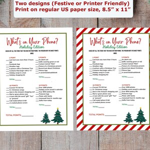 Christmas Party Cell Phone Game, Holiday Party Game, What's on Your ...