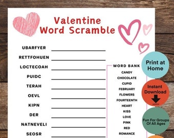 Valentine Riddles, Valentine's Day Game Printable, Valentines Party ...