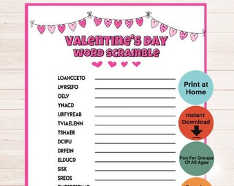 Valentine Riddles, Valentine's Day Game Printable, Valentines Party ...