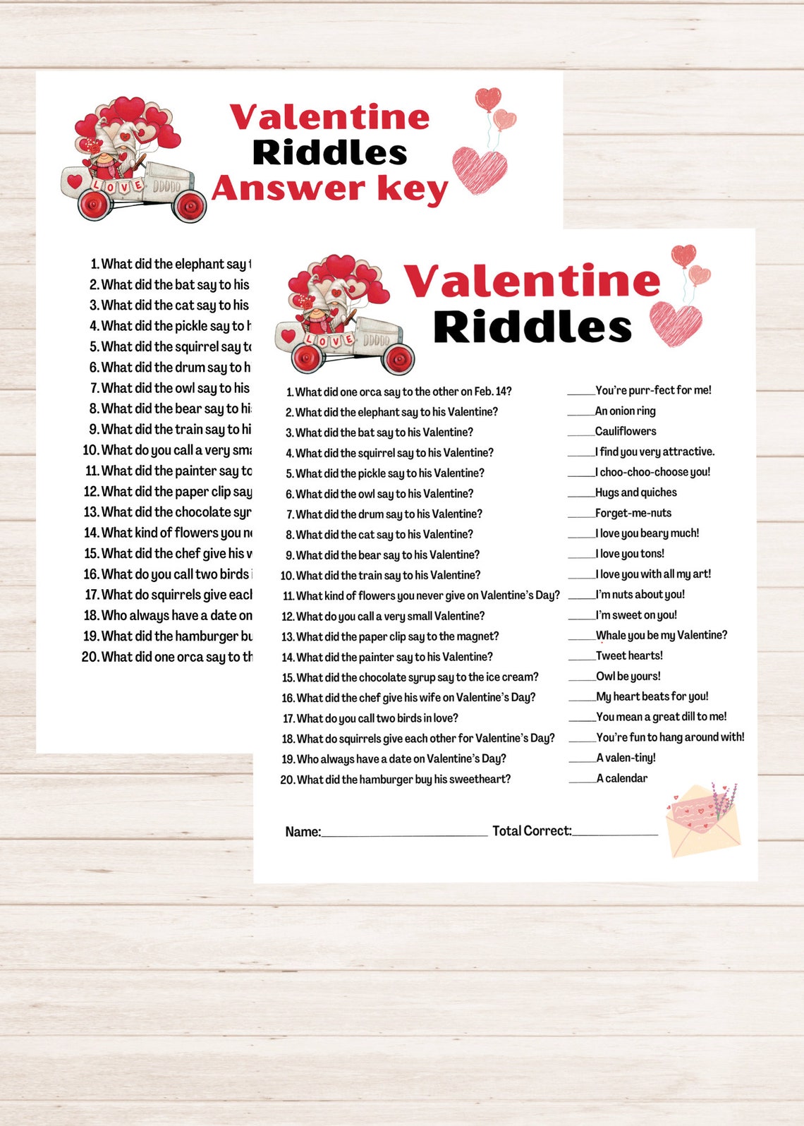 Valentine Riddles, Valentine's Day Game Printable, Valentines Party ...