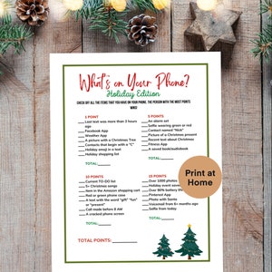Christmas Party Cell Phone Game, Holiday Party Game, What's on Your ...