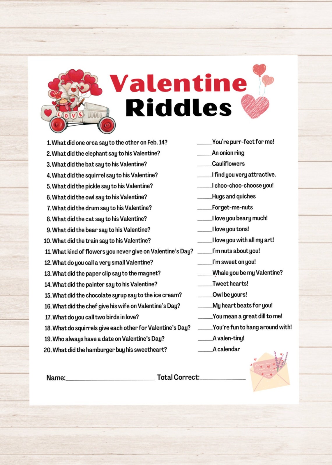 Valentine Riddles, Valentine's Day Game Printable, Valentines Party ...