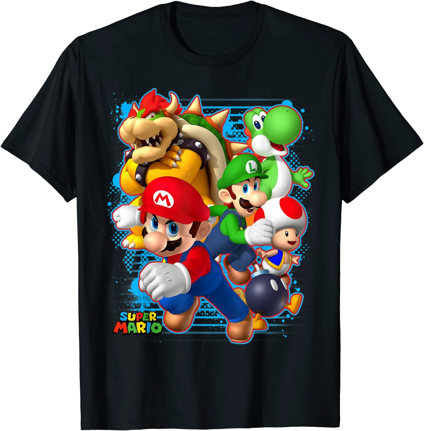 Png File Super Mario 3D Spray Paint Present Graphic T-shirt Png - Etsy