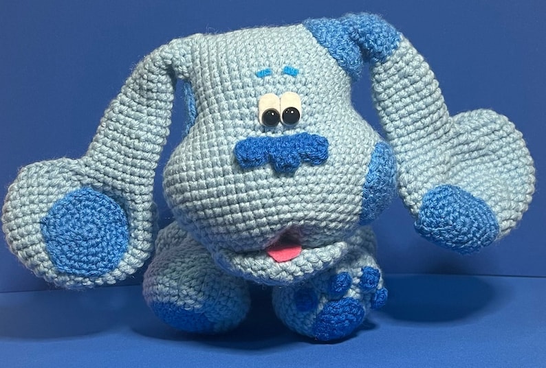 Blue and Pink Dog Crochet Pattern - Etsy