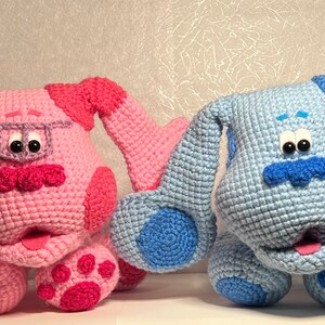 Blue and Pink Dog Crochet Pattern - Etsy