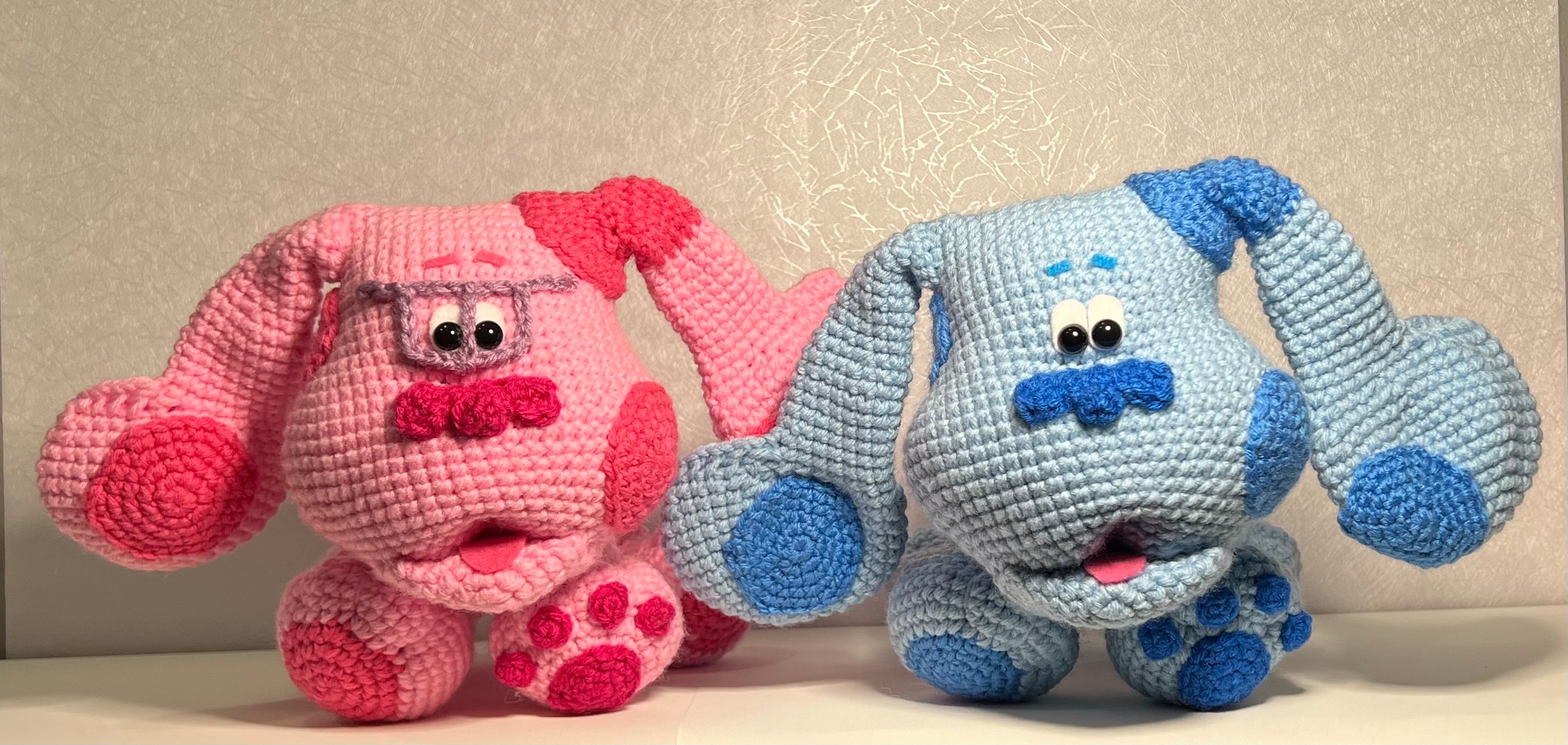 Blue and Pink Dog Crochet Pattern - Etsy
