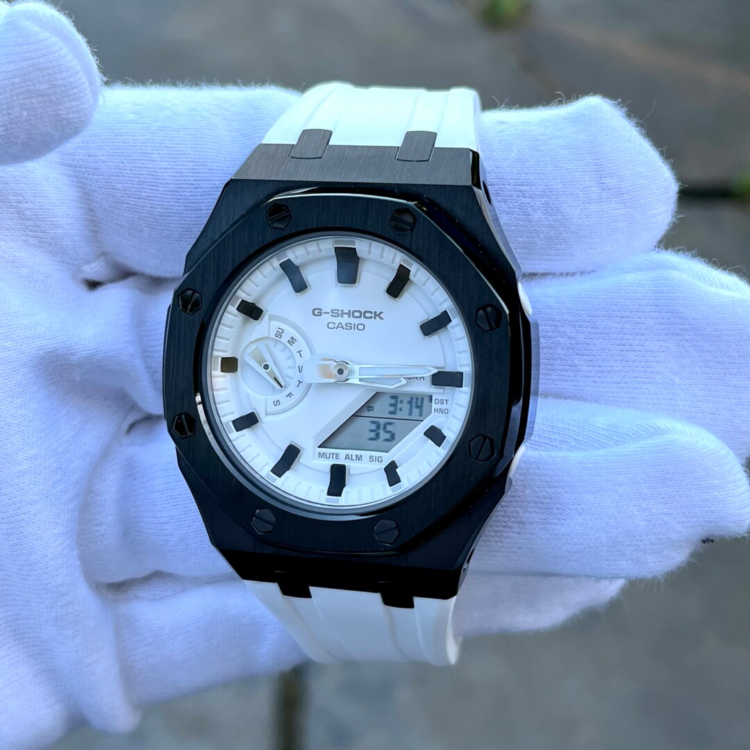 Casio G-shock 'casioak' White/black/white - Etsy