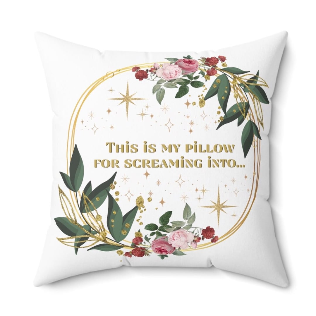 This is My Pillow for Screaming Into/ Gratitude Reversible Faux Suede ...