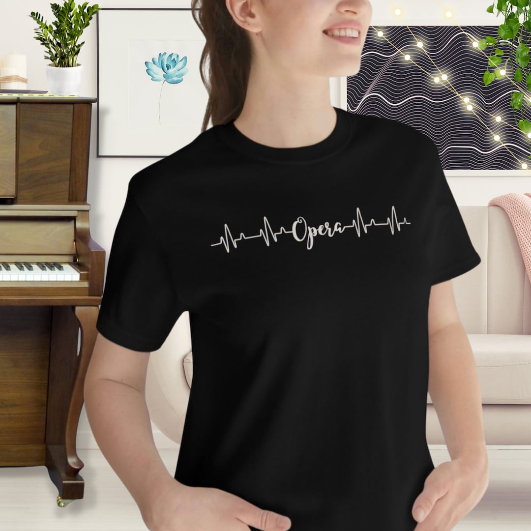 Opera Heartbeat Ekg Unisex T-shirt Gift for Singer Music Lover Tee ...