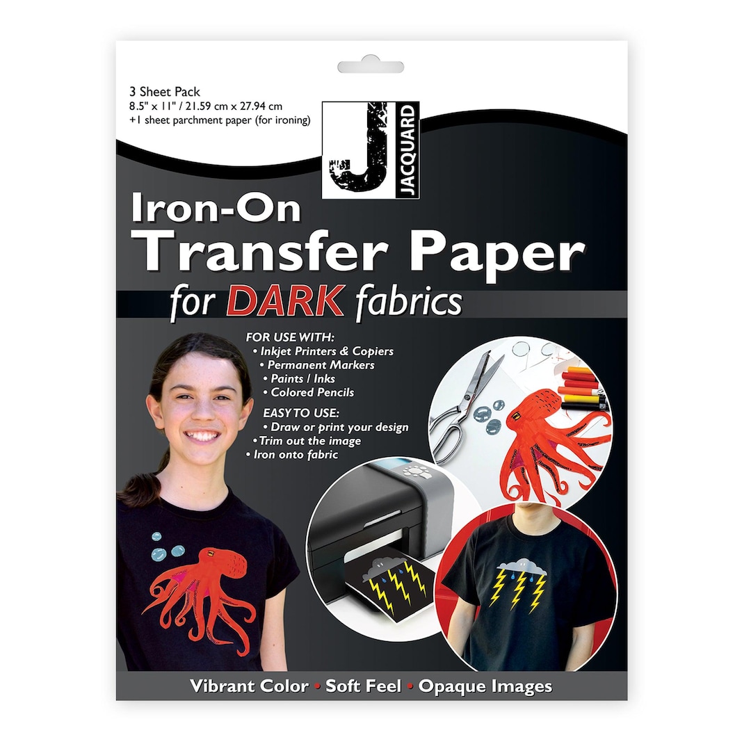 Iron-on Transfer Paper for Dark Colored Fabrics - Etsy