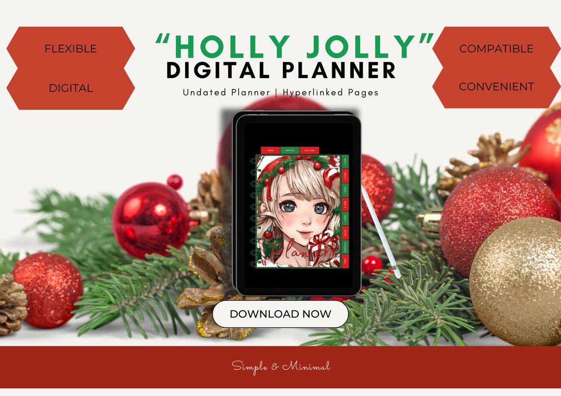 Christmas Digital Planner Holiday Planner Printable - Etsy