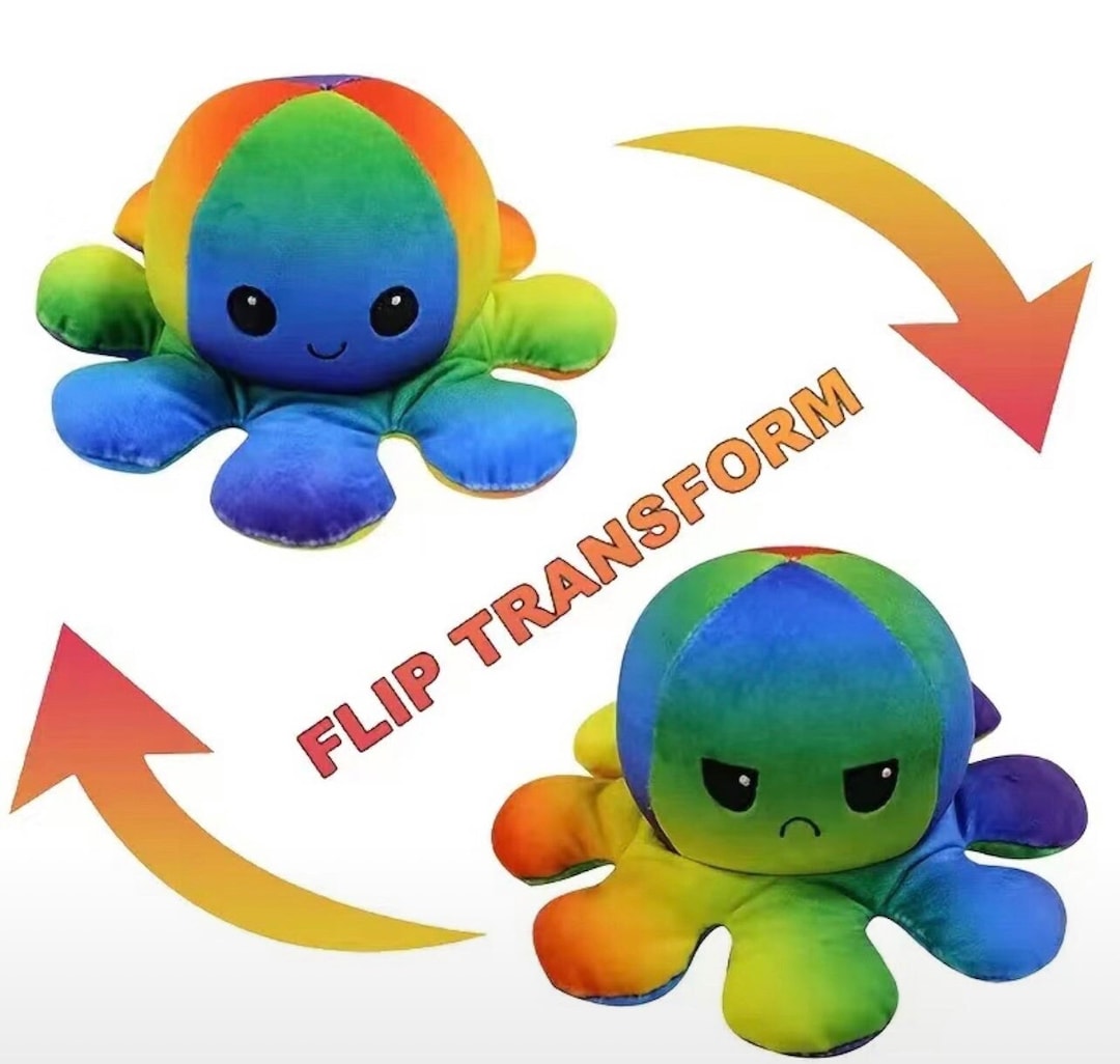 Octopus Reversible Plushie, Mood Changing - Etsy UK