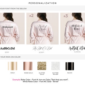 Custom Bridesmaid Robes - Personalized Bridal Robe - Customized ...