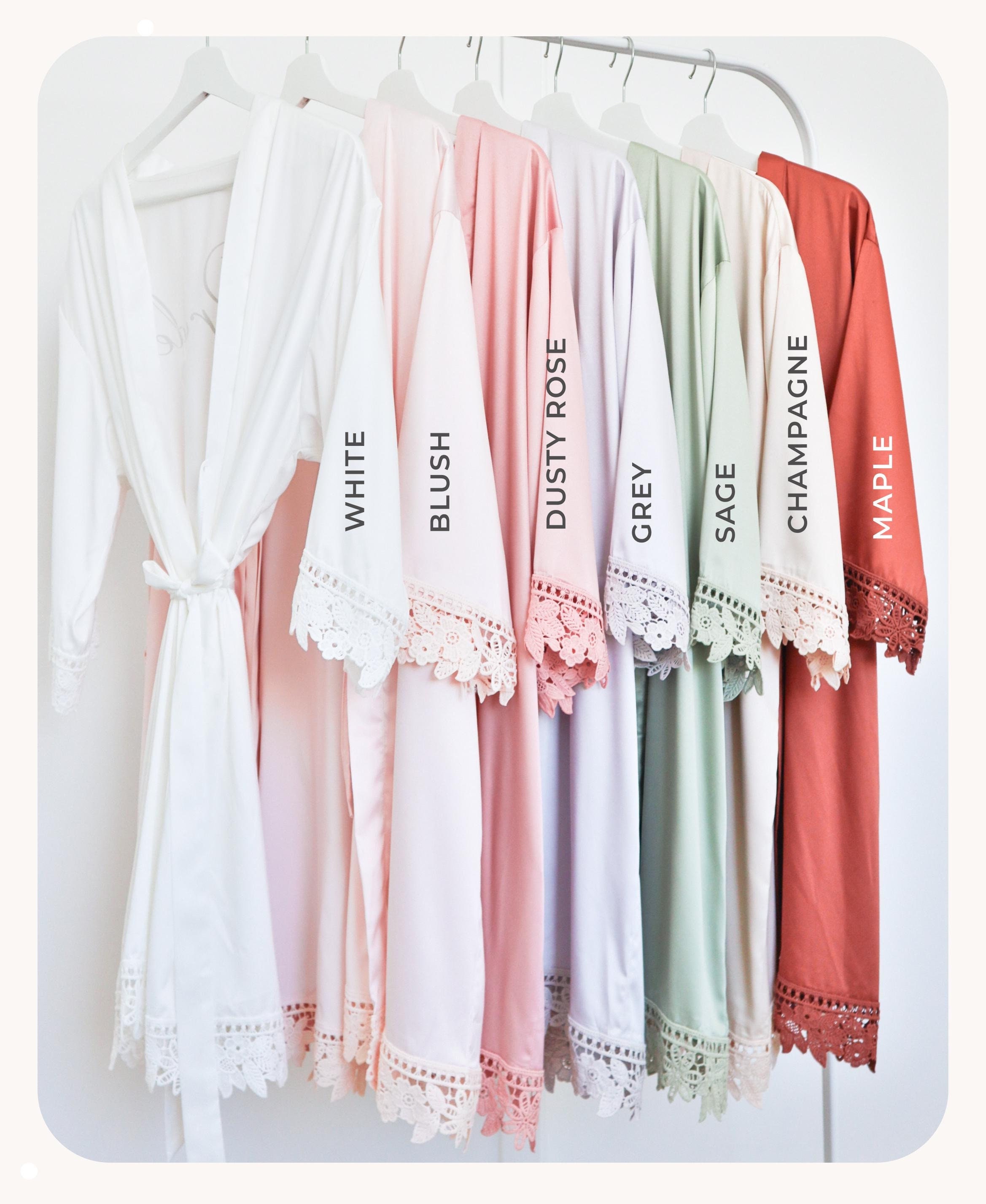 Soft Satin Bridal Robes, Personalized Bridesmaid Robes, Bridesmaid Gift ...