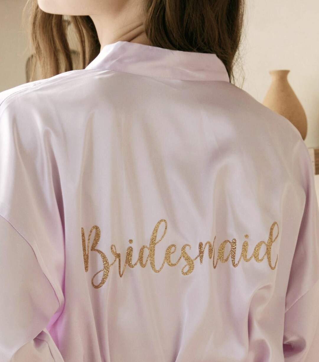 Luxurious Bridesmaid Robes Satin Lace, Personalized Bridal Robe ...