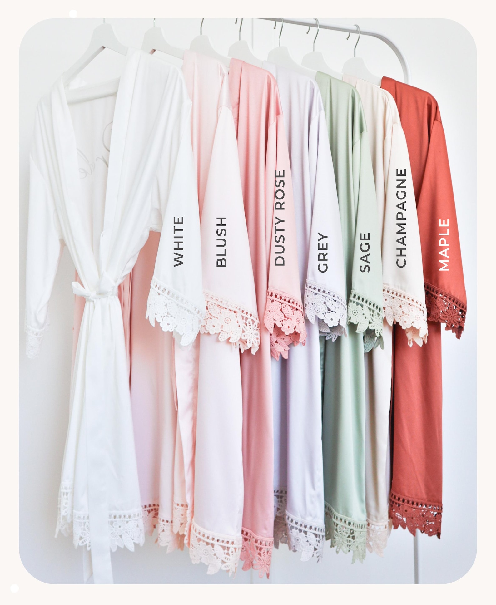 Personalized Bridesmaid Robes, Custom Bridesmaid Robes, Satin ...