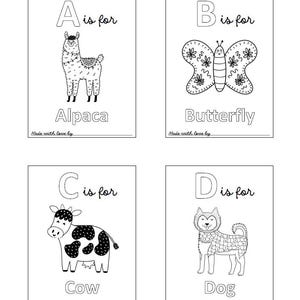 Baby Shower Games Coloring Pages Baby's First ABC Book - Animals Fish ...