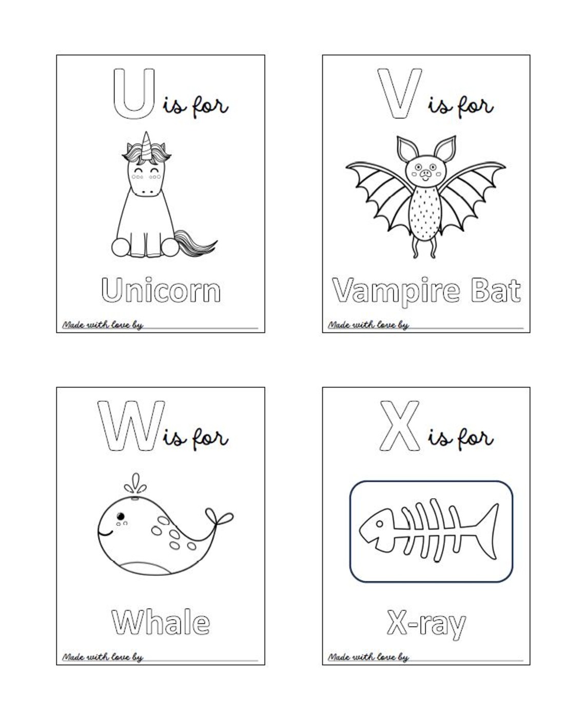 Baby Shower Games Coloring Pages Baby's First ABC Book - Animals Fish ...