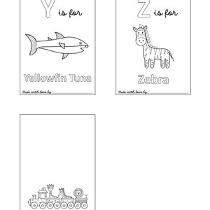 Baby Shower Games Coloring Pages Baby's First ABC Book - Animals Fish ...