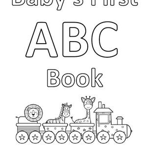 Baby Shower Games Coloring Pages Baby's First ABC Book - Animals Fish ...
